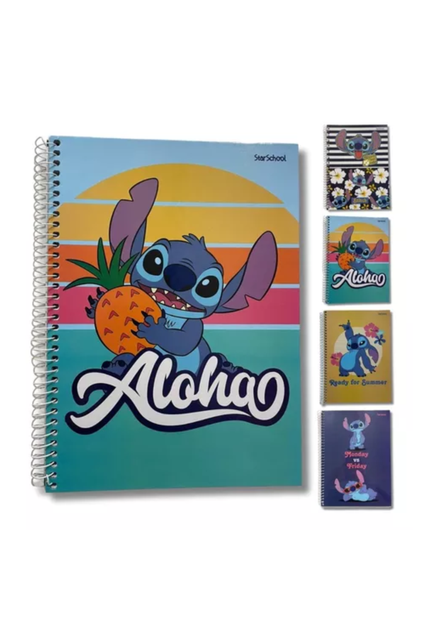 Caderno Stitch Espiral Capa Dura 80 Folhas 1 Matéria - Jandaia