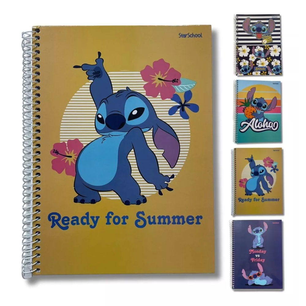 Caderno Stitch Espiral Capa Dura 80 Folhas 1 Matéria - Jandaia